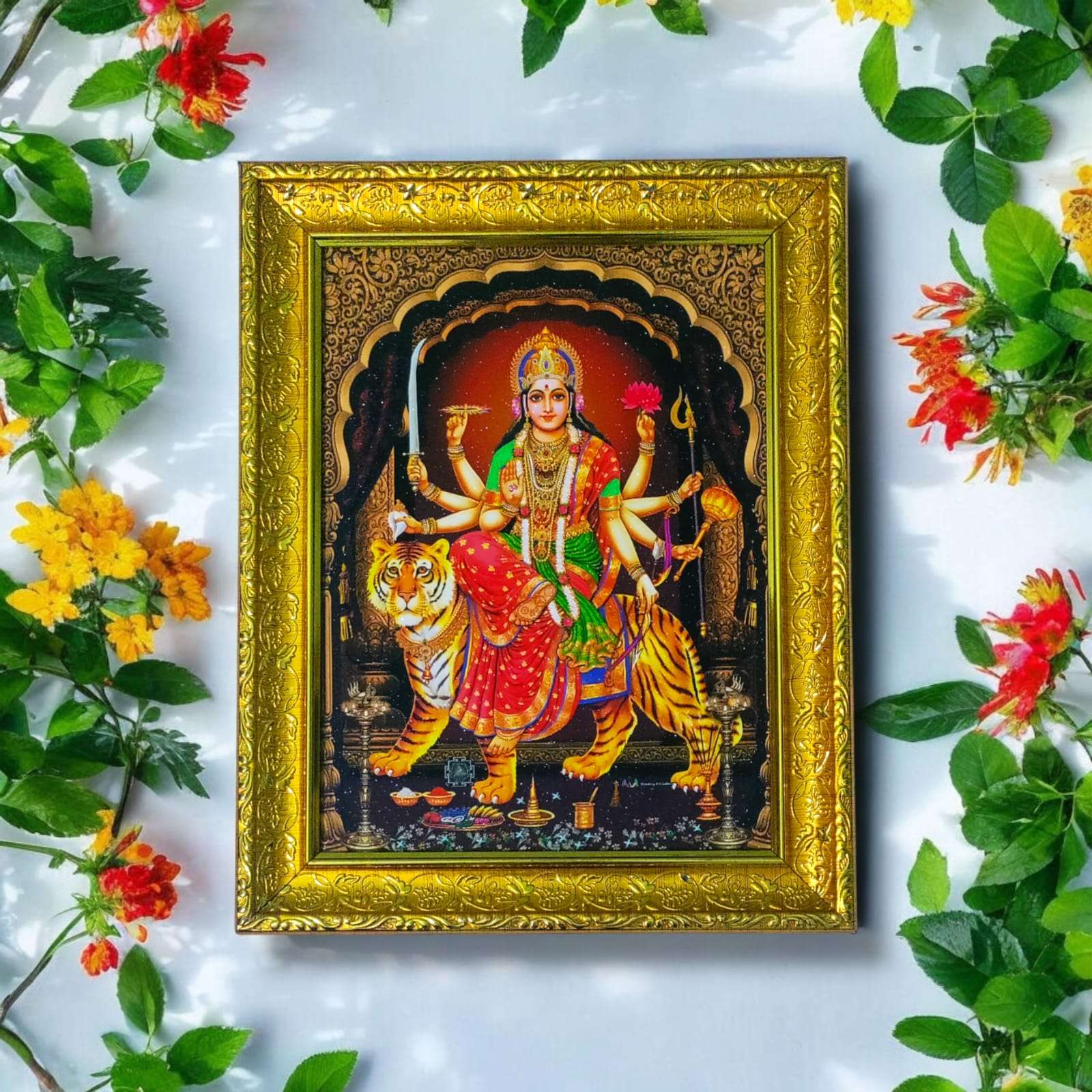 Sacred Durga Maatha Sparkle Frame – Consecrated by a Master Pandit ...