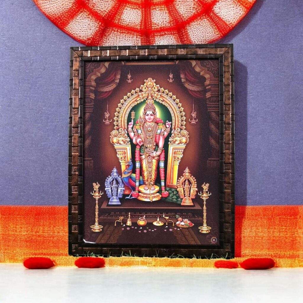 Divine Murugan Swamy Sparkle frame - Blessed by Expert Pandit