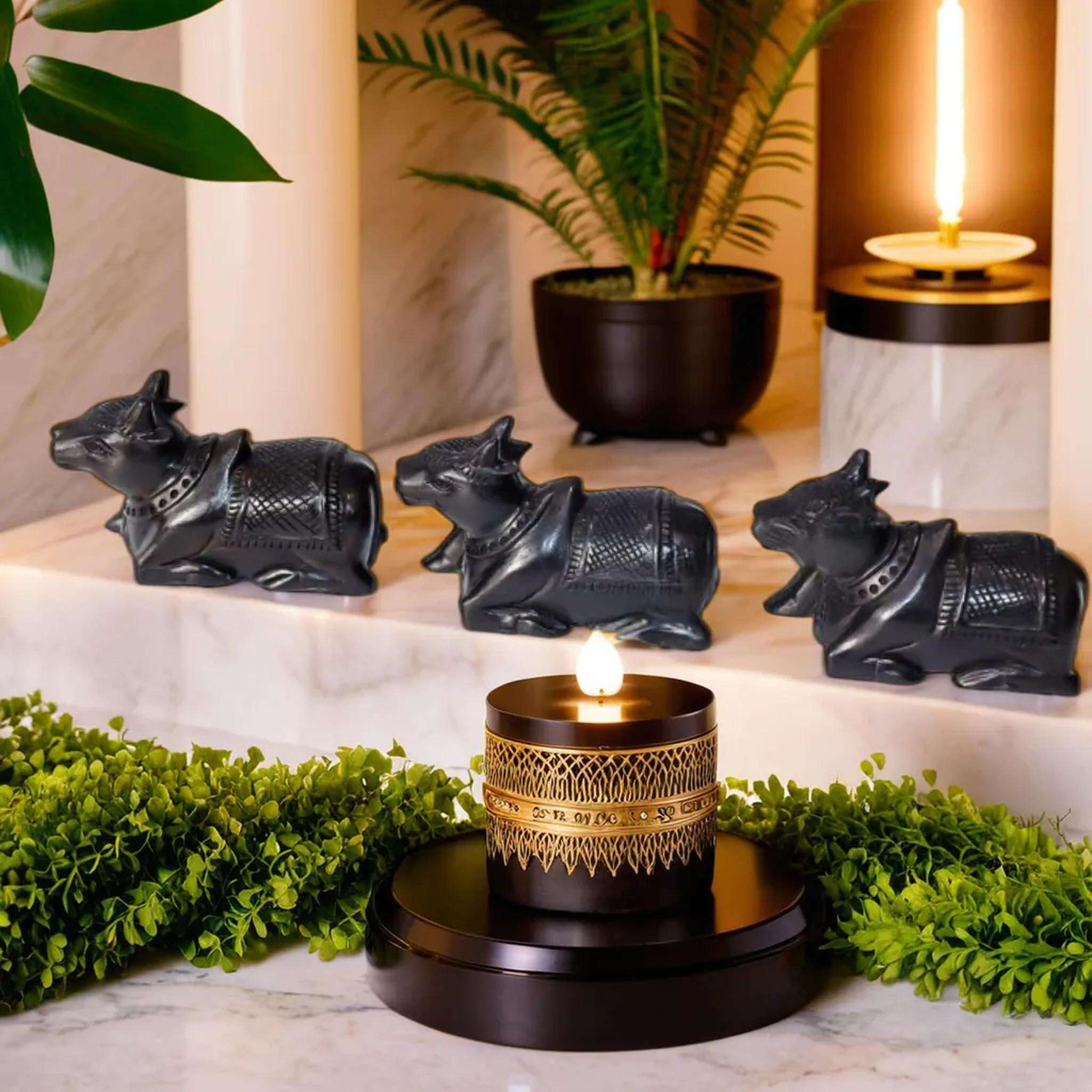 "Consecrated Ebony Nandi – Blessed with Vedic Rituals and Divine ...