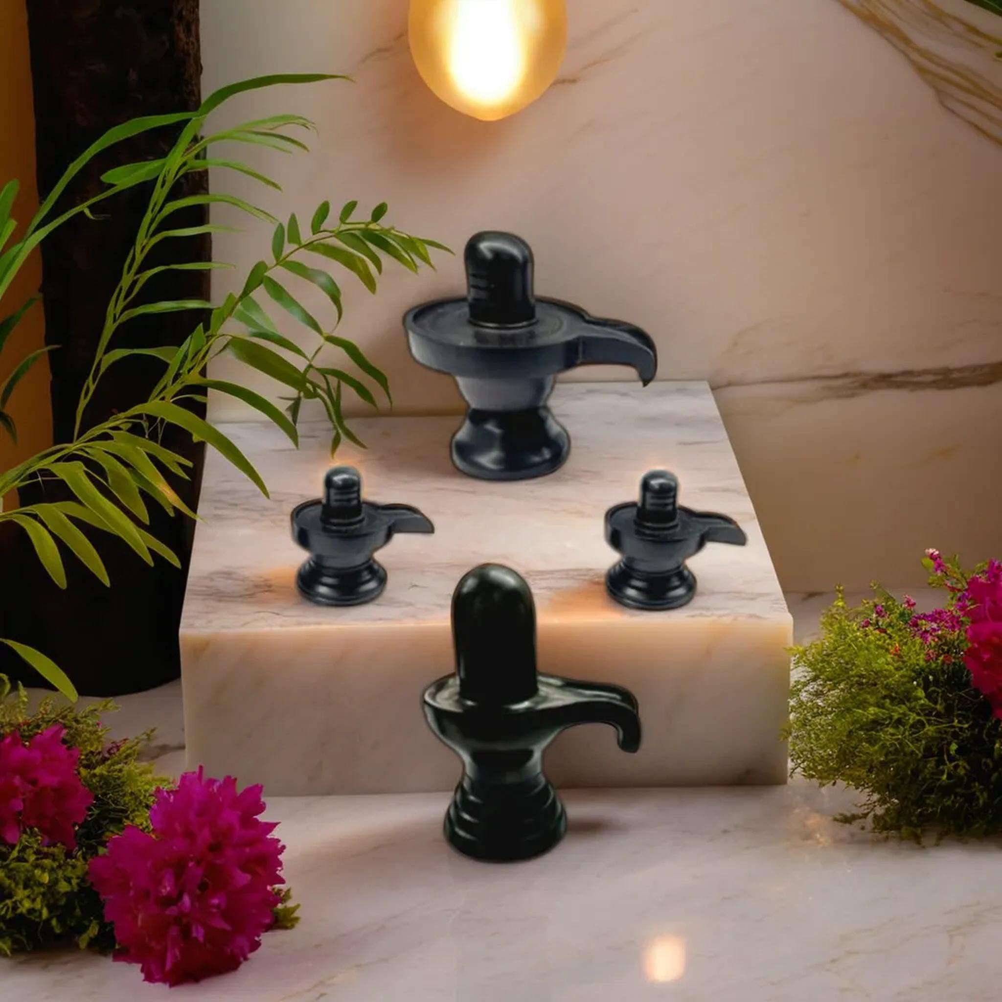 "Ebony Shivalinga – Handcrafted with Vedic Pooja and Mantras" - God Frames