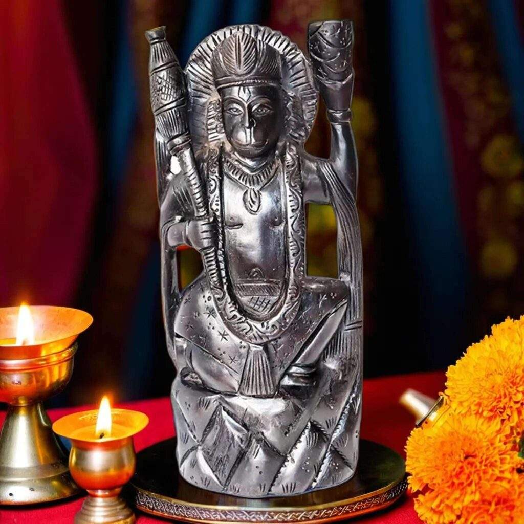 "Sanctified Ebony Hanuman Idol – Empowered with Vedic Rituals and ...