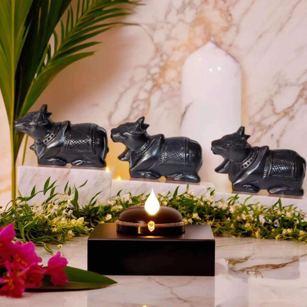"Consecrated Ebony Nandi – Blessed with Vedic Rituals and Divine ...